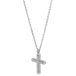 Adelia&acute;s ADELIA ́S Damen Kettenanh&auml;nger "Unisex Anh&auml;nger &ndash; Kreuz Kreuzanh&auml;nger aus Edelstahl", Edelstahlsilber, Edelstahl, Schmuckanh&auml;nger, Zum Verschenken &ndash;