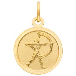 Sternzeichenanh&auml;nger Jobo "Sternzeichen rund 12 mm", gelbgold 333, Schmuckanh&auml;nger, Damen, Sch&uuml;tze, Gelbgold 333, 8 Karat 333 Gold