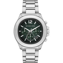 Michael Kors Herren Chronograph "SAGE", silber, Armbanduhren, Armbanduhr, Herrenuhr, Edelstahlarmband, analog, Tag, Stoppfunktion
