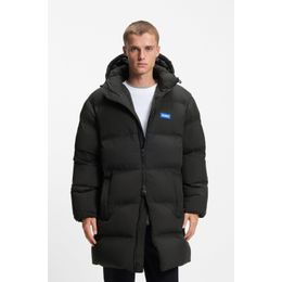 HUGO BLUE Herren Winterjacke "Bodi"schwarz001, Gr. XXL, unifarben, Web, Obermaterial: 100% Polyamid, Jacken, mit Kapuze, warm wattiert, Relaxed Fit