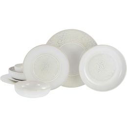 Creatable Teller-Set "Unico, Tellerset, 8-tlg.", 8toscania, Geschirr-Sets, Eleganter Flair, Breite Fahne, Edel
