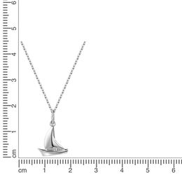 Firetti Damen Kette mit Anh&auml;nger "Schmuck Geschenk Silber 925 Halsschmuck Halskette Ankerkette Schiff", Silber 925 (Sterlingsilber), L: 45 B: 1,1mm,