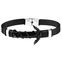 Adelia&acute;s ADELIA ́S Damen Armband "Unisex Armband aus Leder 23 cm", 23cm, Lederschwarz, Leder, Armb&auml;nder, Zum Verschenken &ndash; ideal zum Valentinstag
