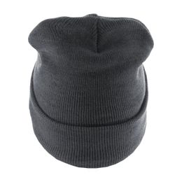 MSTRDS Damen Beanie "MSTRDS Accessoires Beanie Basic Flap Long Version"erdgrau, Kunstfaser, M&uuml;tzen