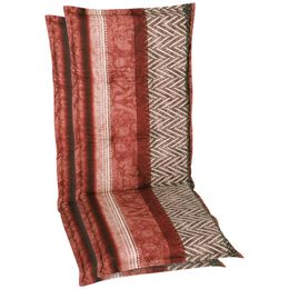 Sesselauflage GO-DE, B:50cm H:108cm, rot, Bezug: 65% Polyester, 35% Baumwolle, Polsterauflagen, mittel