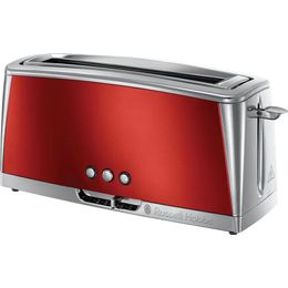 Russell Hobbs Toaster "Luna Solar Red 23250-56", B:14,1cm H:21,7cm T:39,7cm, rot, Toaster