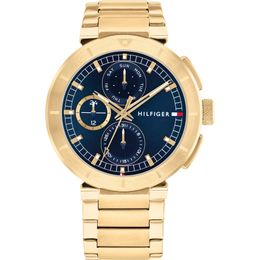 Tommy Hilfiger Herren Multifunktionsuhr "LORENZO", gold, Armbanduhren, Quarzuhr, Armbanduhr, Herrenuhr, Datum, Edelstahlarmband
