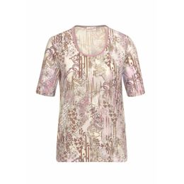 GOLDNER Damen Print-Shirt "Bequemes Druckshirt im Mustermix", rosa, Gr. 38, Obermaterial: 92% Polyester PES. 8% Elasthan EL., Shirts, Pflegeleicht