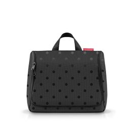 Reisenthel Kulturbeutel "toiletbag XL", B/H/T: 28cm x 23cm x 10cmglossy dots schwarz, Taschen, gro&szlig;es Hauptfach, Stecktaschen, Haken zum Aufh&auml;ngen,