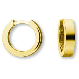 ONE ELEMENT Damen Paar Creolen "Ohrringe Creolen aus 333 Gelbgold &Oslash; 12,5 x 3,0 mm", Damen, Gelbgold 333 Goldgold, Gelbgold 333, Gold, Ohrringe,
