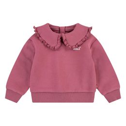 LEVI'S KIDS M&auml;dchen Sweatshirt "LVG RUFFLE COLLARED CREW", Gr. 12Mrose wine, Sweatware, Obermaterial: 80% Baumwolle, 20% Polyester, unifarben,