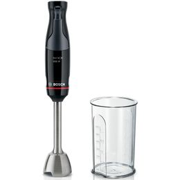 Bosch Stabmixer "ErgoMaster Serie 4 MSM4B610, 4 Klingen, Mixfu&szlig; Edelstahl, schwarz", B:5,7cm H:38,5cm T:7,8cm, schwarz, Mixer, Becher, gro&szlig;er