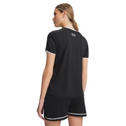 Under Armour Damen Trainingsshirt "UA W CH. TRAIN SS", schwarz, Gr. XL, Obermaterial: 100% Polyester, Shirts, f&uuml;r Fu&szlig;ball geeignet, atmungsaktiv,