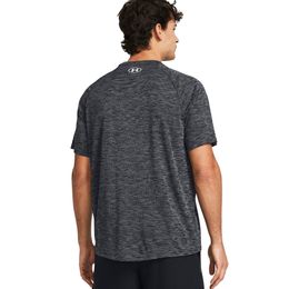 Under Armour Herren Trainingsshirt "UA TECH TEXTURED SS", grau, Gr. L, Obermaterial: 100% Polyester, Shirts, atmungsaktives Material, lockere