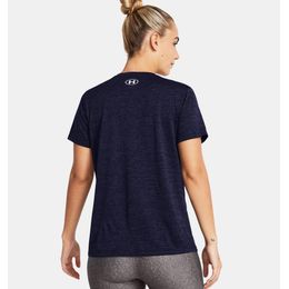 Under Armour Damen Trainingsshirt "TECH SSV- TWIST", blau, Gr. S, Obermaterial: 100% Polyester, Shirts, mit V-Ausschnitt, Kurzarm-Design, schnell