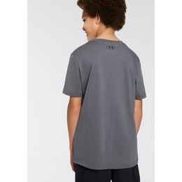 Under Armour Jungen T-Shirt "UA B SPORTSTYLE LC SS"pitch gray,, schwarz, Gr. XL, Obermaterial: 60% Baumwolle, 40% Polyester, Shirts, f&uuml;r Jugendliche
