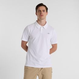 New Balance Herren Poloshirt "Cotton Pique Polo", wei&szlig;, Gr. S, Obermaterial: 60% Baumwolle, 40% Polyester, Shirts