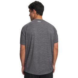 Under Armour Herren Trainingsshirt "UA TECH TEXTURED SS", grau, Gr. S, Obermaterial: 100% Polyester, Shirts, atmungsaktives Material, lockere