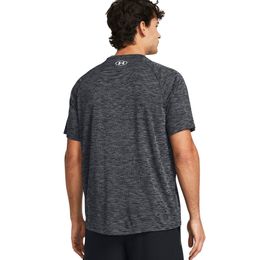 Under Armour Herren Trainingsshirt "UA TECH TEXTURED SS", grau, Gr. S, Obermaterial: 100% Polyester, Shirts, atmungsaktives Material, lockere