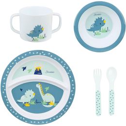 Sterntaler Kinder Kindergeschirr-Set "Dino Rexi", blau, Polypropylen, Geschirr-Sets