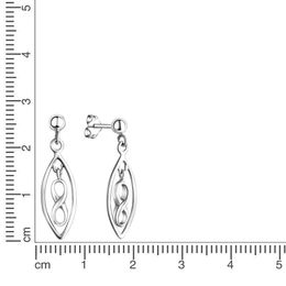 Firetti Damen Paar Ohrstecker "Schmuck Geschenk Silber 925 Ohrringe Infinity Unendlichkeitsschleife", Silber 925 (Sterlingsilber), silber, Silber 925