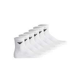 Emporio Armani Herren Sneakersocken "Socken SPORTY SPONGE 6P 6er Pack", Gr. 39, wei&szlig;, Obermaterial: 85% Baumwolle CO. 13% Polyamid PA. 2% Elasthan