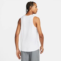 Nike Herren Lauftop "M NK DF MILER TANK"wei&szlig;, reflective silv, Gr. XXL, Obermaterial: 100% Polyester, Tops