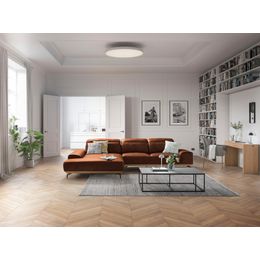 Wohnlandschaft Musterring, B:342cm T:207cm, braun, Sofas, "MR 2490 Ecksofa mit erstklassigem Sitzkomfort, Long-Life-Leder", Bronze-Fu&szlig; Sitzh&ouml;he 46cm,