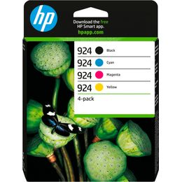HP Tintenpatrone "924 CMYK Original Ink Cartridge 4-Pack", bunt, Tintenpatronen, 3 Probemonate gratis drucken*