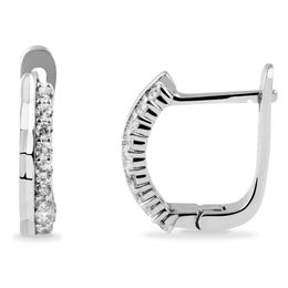 Adelia&acute;s ADELIA ́S Damen Klappcreolen "Ohrringe &ndash; Klappcreole aus 925 Silber mit Zirkonia", silber, Silber 925 (Sterlingsilber), Ohrringe, Ein stilvolles