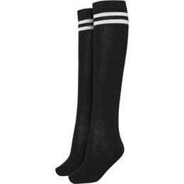 Urban Classics Damen Str&uuml;mpfe "Urban Classics Damen Ladies College Socks", Gr. 36schwarz, wei&szlig;, Elasthan, Polyester, Socken