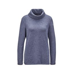 GOLDNER Damen Rollkragenpullover "Kurzgr&ouml;&szlig;e Weiches Rollkragenshirt in Strickoptik", blau, Gr. 25, Obermaterial: 70% Polyester PES. 25% Viskose CV.