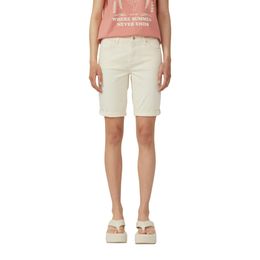 QS Damen Bermudas, beige, Gr. 44, unifarben, Obermaterial: 98% Baumwolle, 2% Elasthan, Hosen, Sommerhose im Five-Pocket Style