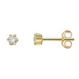 ONE ELEMENT Damen Paar Ohrh&auml;nger "0.1 ct Diamant Brillant Ohrringe Ohrstecker aus 585 Gelbgold", Damen, 0,1, Diamanten Gelbgold 585 Gold, gold,