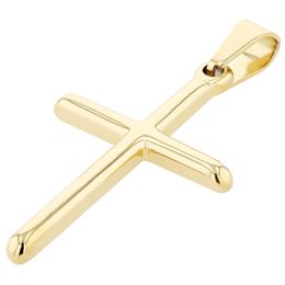 Adelia&acute;s ADELIA ́S Damen Kettenanh&auml;nger "Unisex Anh&auml;nger &ndash; Kreuz Kreuzanh&auml;nger aus Edelstahl", Edelstahlgold, Edelstahl, Schmuckanh&auml;nger, Ein kleines Geschenk