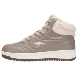 Kangaroos Damen Sneaker "K-TOP SCOOP MID", Gr. 39stone braun, crystal gray, Synthetik, Schuhe, Warmfutter