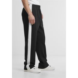 Karl Kani Herren Jogginghose "Karl Kani Kani Sidestripe Trackpants"schwarz, sanftes wei&szlig;, Gr. M, 55% Polyester, 39% Baumwolle, 6% Elasthan, Hosen