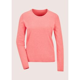 Madeleine Mode MADELEINE Damen Longpullover "Pullover Leichtes Feinstrick-Oberteil mir Rundhals", orange, Modern, Gr. 48, Obermaterial: 46% Modal CMD. 40% Polyacryl