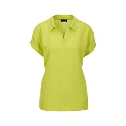 GOLDNER Damen Klassische Bluse "Kurzgr&ouml;&szlig;e Uni Bluse mit Hemdkragen", gr&uuml;n, Basic, Gr. 24, Obermaterial: 100% Viskose CV., Blusen, superangenhme