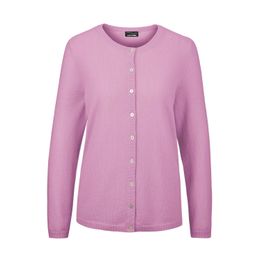 GOLDNER Damen Strickjacke "Kurzgr&ouml;&szlig;e Eleganter Herbstcardigan mit Rundhals", lila, Gr. 21, Obermaterial: 100% Kaschmir WS., Strickjacken, Ohne