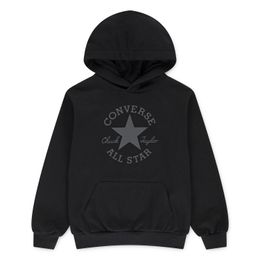 Converse Jungen Kapuzensweatshirt "CNVB DISSECTED CHUCK RLX FIT F", schwarz, Gr. 146, Obermaterial: 60% Baumwolle, 40% Polyester, Sweatshirts, mit