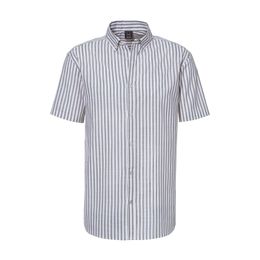 John Devin Herren Kurzarmhemd "Regular Fit"grau, gestreift, Gr. XXL, gestreift, Web, Obermaterial: 100% Baumwolle, Hemden, Streifenhemd mit