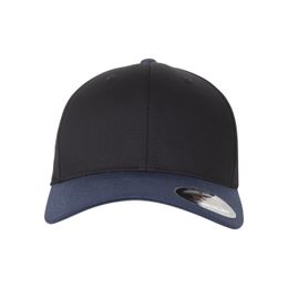 Flexfit Flex Cap "Flexfit Unisex Flexfit Wooly Combed 2-Tone"blk, nvy, Gr. S, 63% Polyester, 34% Baumwolle, 3% Elasthan, Caps