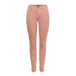 Only Damen Chinohose "ONLPARIS REG CHINO PANT", rosa, Gr. 36, unifarben, Web, Obermaterial: 97% Baumwolle, 3% Elasthan, Hosen, gepflegte Hose mit