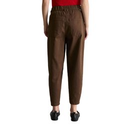 Marc O'Polo Damen 7/8-Hose, braun, Gr. M, MARC O'POLO DENIM, unifarben, Web, Obermaterial: 81% Baumwolle, 18% Lyocell, 1% Elasthan, Hosen, Relaxed Shape,