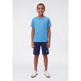 Champion Jungen T-Shirt "ICONS CONTRAST Crewneck T-Shirt", blau, Gr. S, Obermaterial: 100% Baumwolle, Shirts, mit Rundhalsausschnitt, Kurzarm, aus