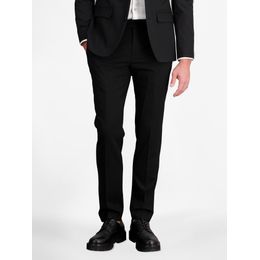 Lerros Herren Baukastenhose "Herren Anzughose mit Stretchanteil, gerade geschnitten", schwarz, Gr. 54, 49% Viskose, 29% Polyester, 20% Wolle, 2%