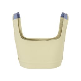 Urban Classics Damen B&uuml;gel-BH "Urban Classics Damen Ladies Color Block Bra", Gr. Msoftgelb, softseagrass, vablau, 80% Polyamid, 20% Elasthan, BHs