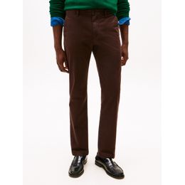 Tommy Hilfiger Herren Chinohose "DENTON ESSENTIAL", braun, Gr. 38, Twill, Obermaterial: 97% Baumwolle, 3% Elasthan, Hosen, Gerades Bein, Schlichte