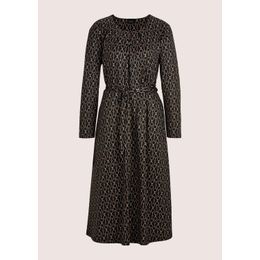 Madeleine Mode MADELEINE Damen Sommerkleid "Kleid Elegantes Kleid mit grafischem Muster", schwarz, Modern, Gr. 42, Obermaterial: 95% Polyester PES. 5% Elasthan EL.,